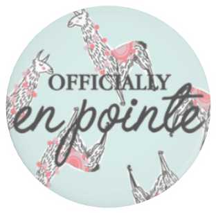 Button - Officially En Pointe (Llama) – B Plus Printworks