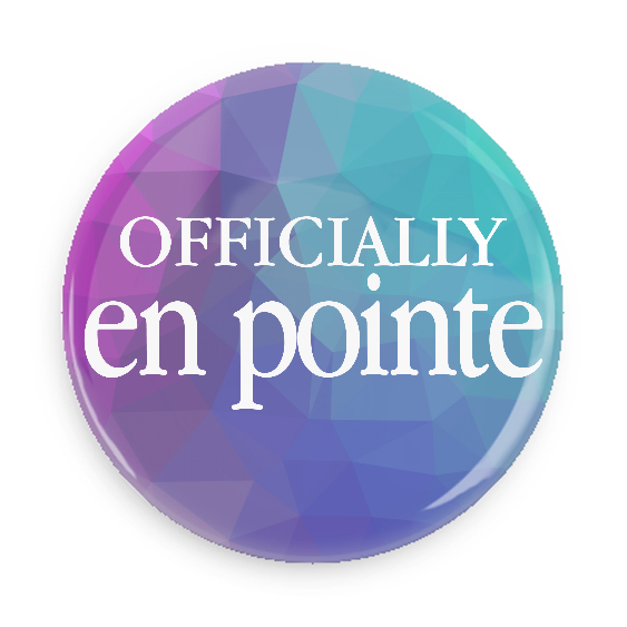 Button - Officially En Pointe (Blue/Teal) – B Plus Printworks
