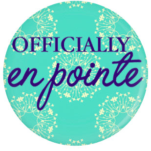 Button - Officially En Pointe (Blue Floral) – B Plus Printworks
